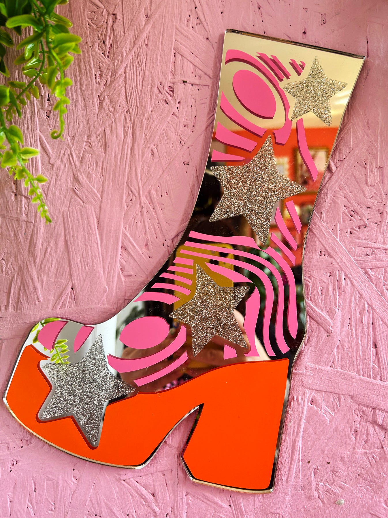 70s Disco Platform Boot Mirror – PrintedWeird
