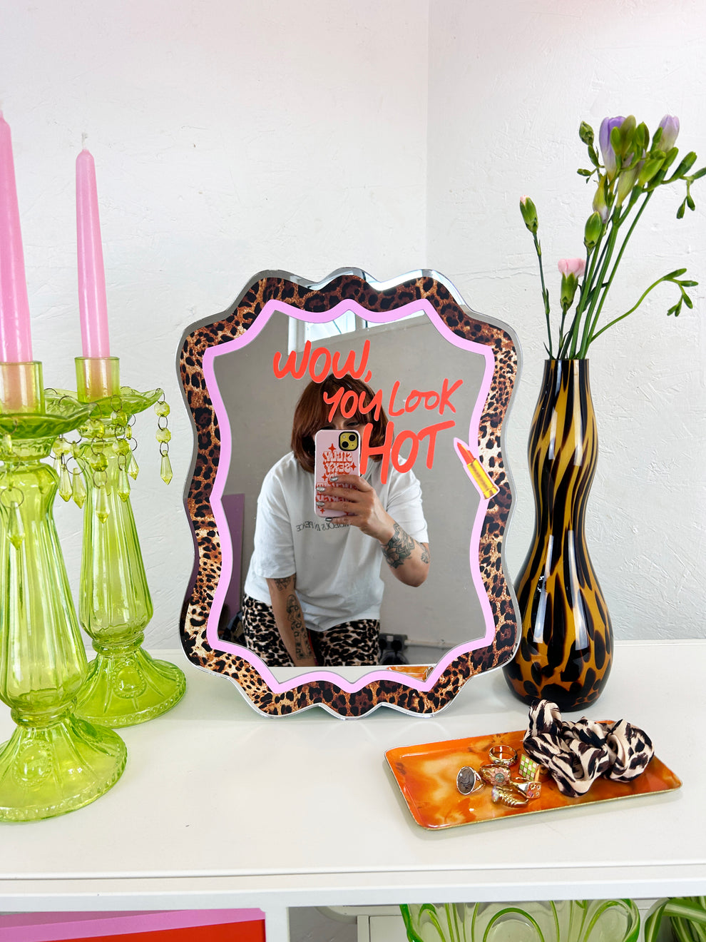 Leopard & Lippy Mirror - 2x Sizes – PrintedWeird
