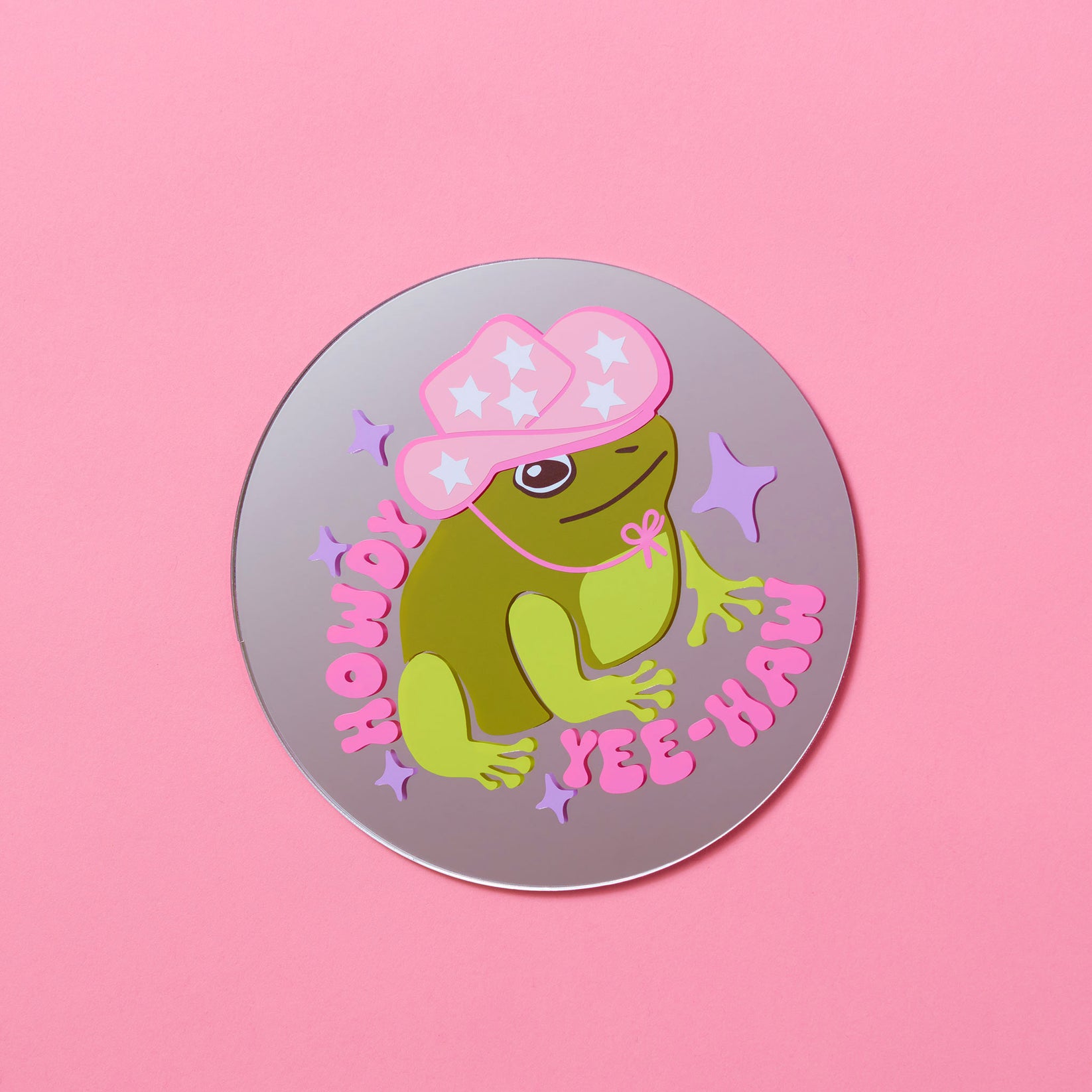 Cowboy Frog Disc Mirror – PrintedWeird