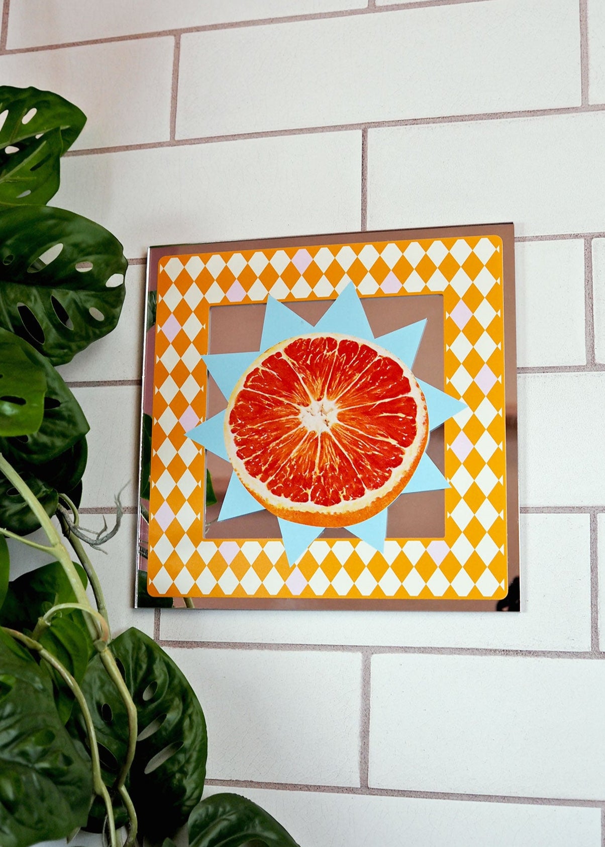 Grapefruit Vintage Summer Mirror Tile – PrintedWeird