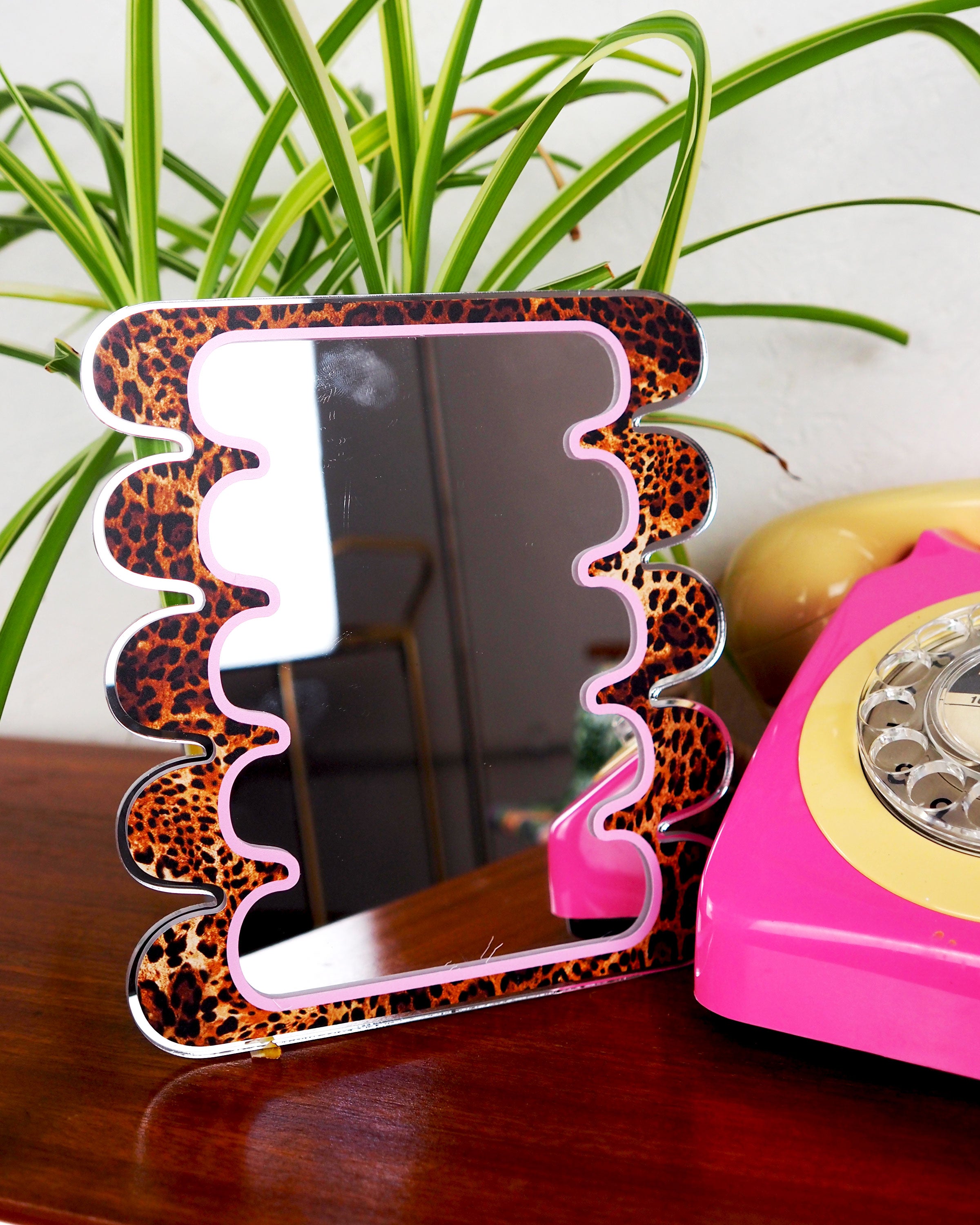 Leopard Print Wiggle Blob Mirror – PrintedWeird