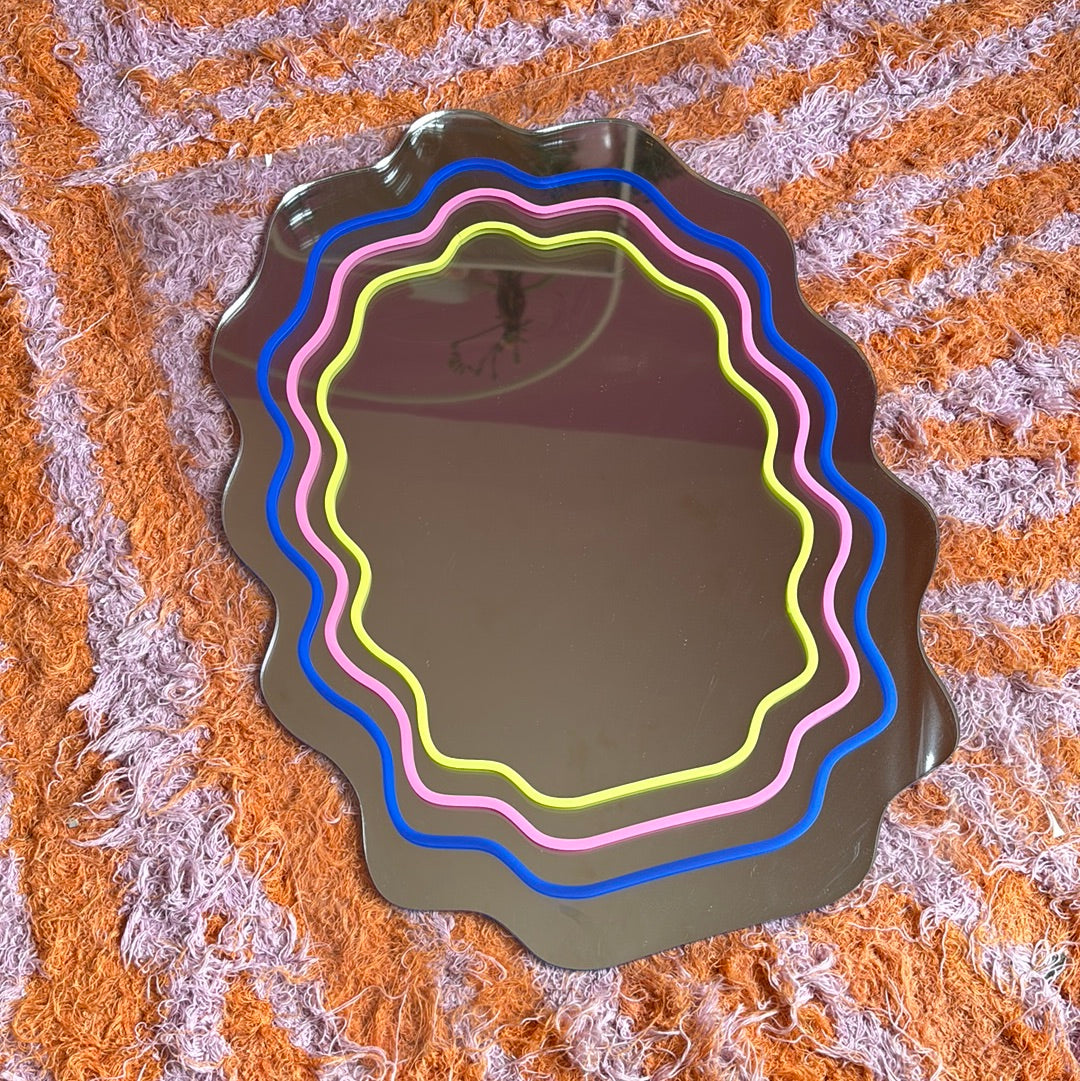 Wavy sample - blue, pink & green – PrintedWeird