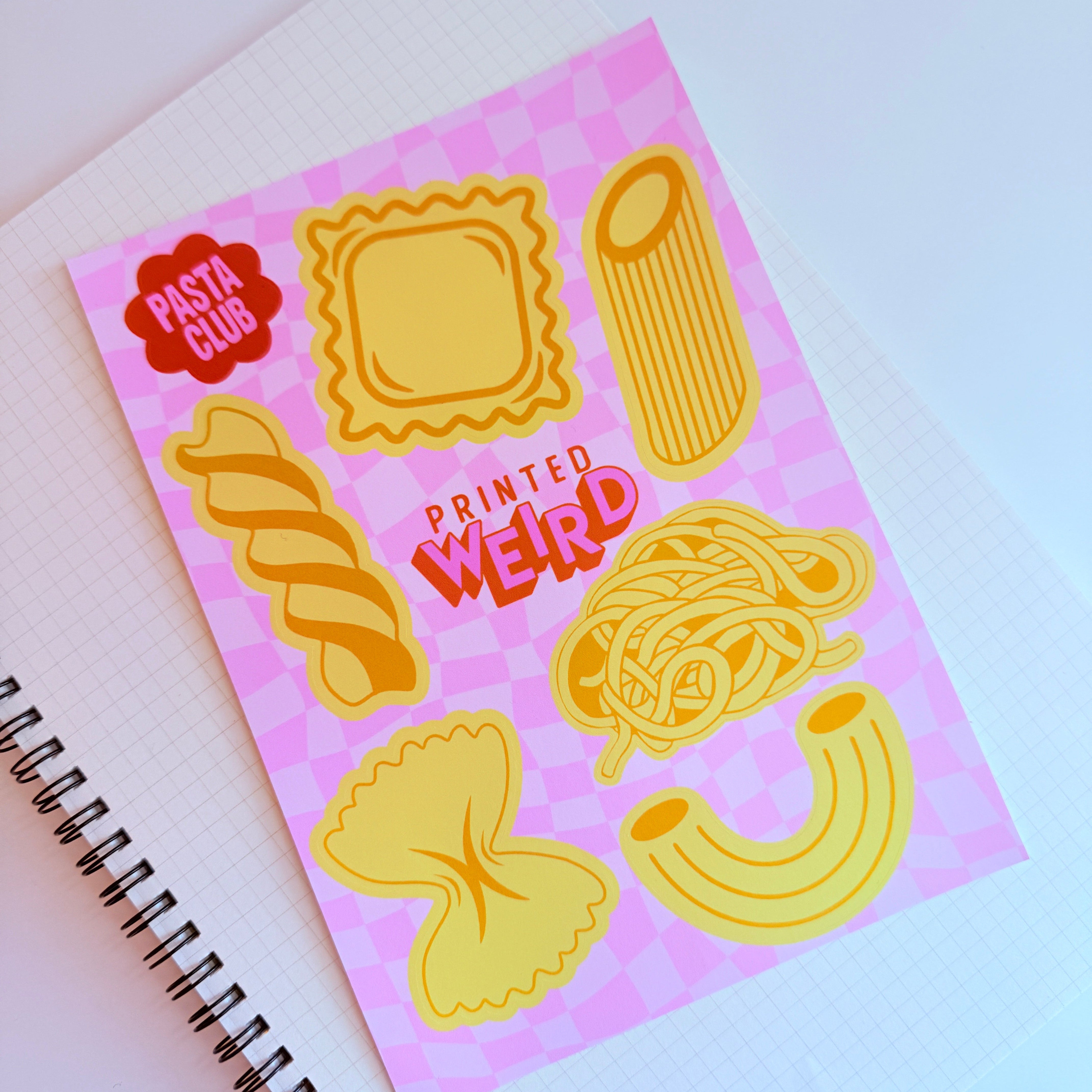 Pasta Bundle Sticker Sheet – PrintedWeird