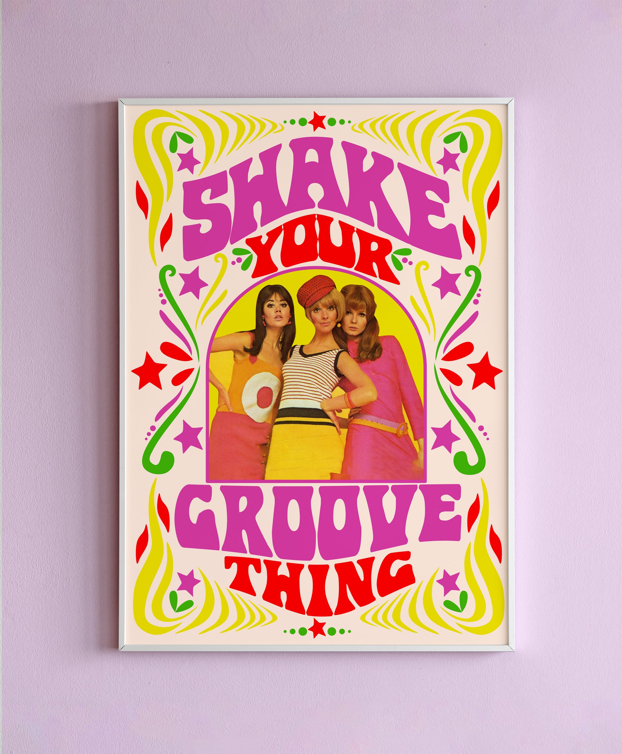 Shake Your Groove Thing Collage Wall Print – PrintedWeird