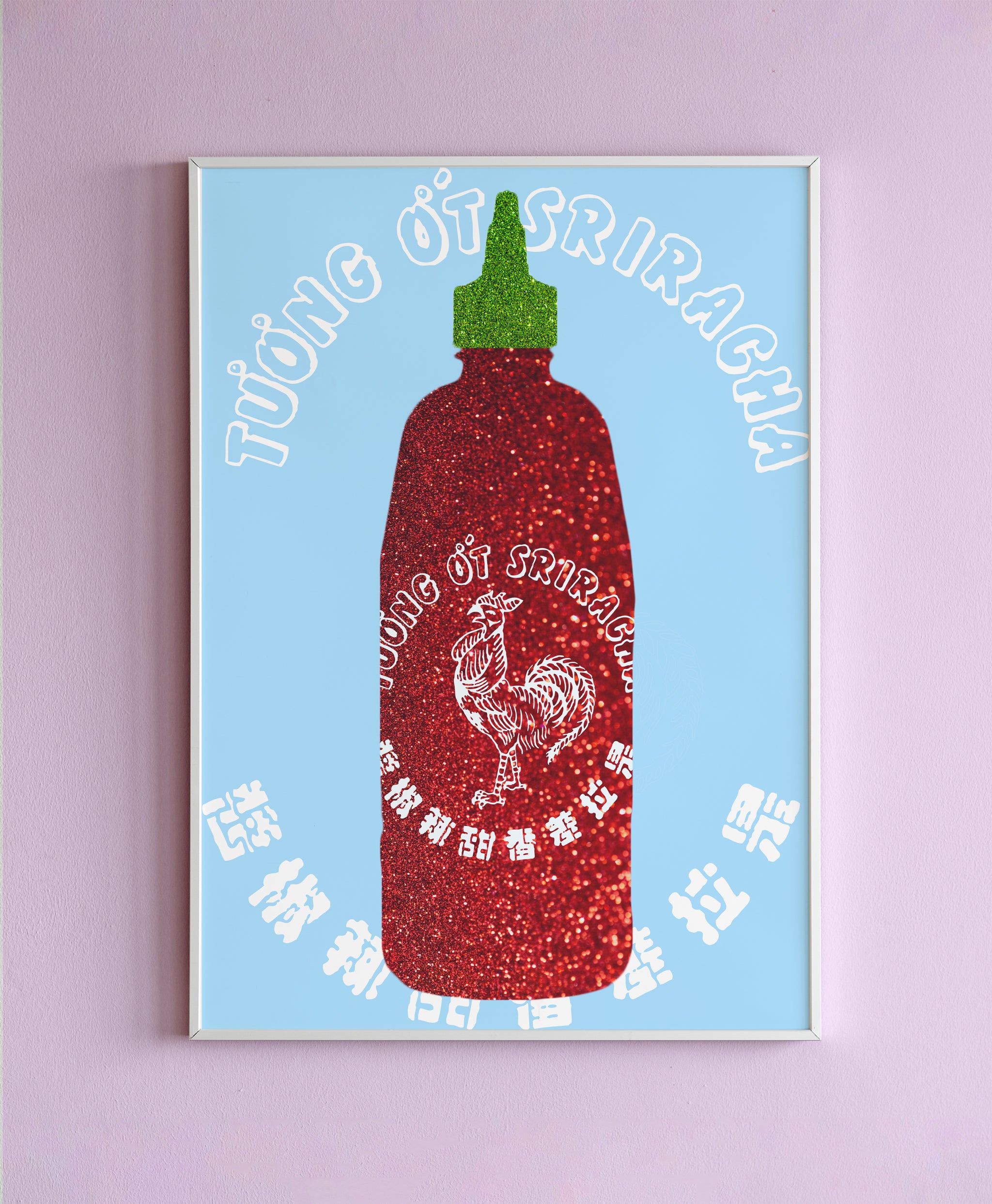 Sriracha Sauce Wall Print – PrintedWeird