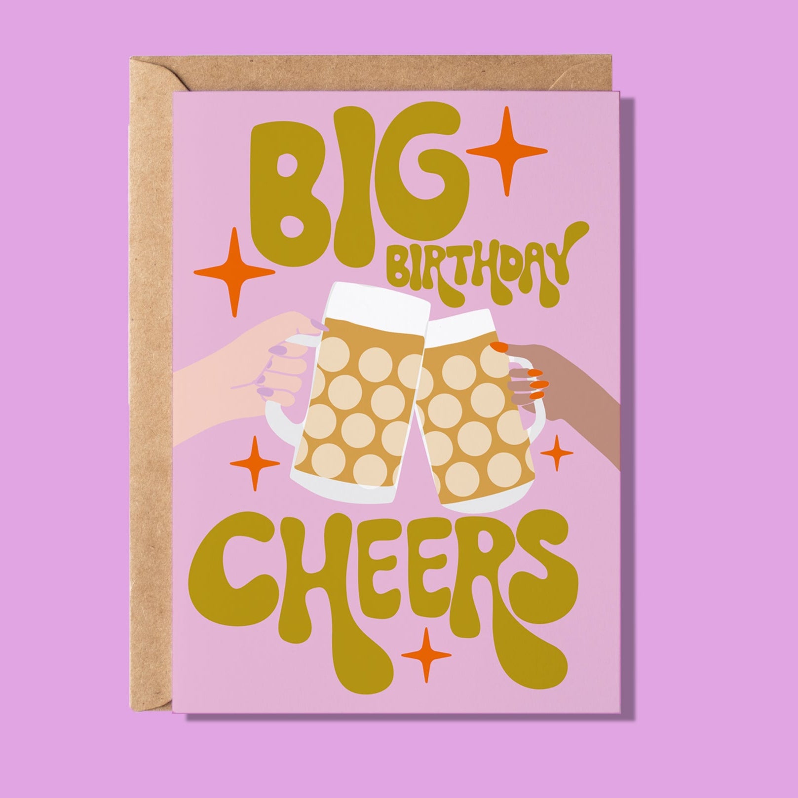 Big Birthday Cheers Pints Greeting Card – PrintedWeird