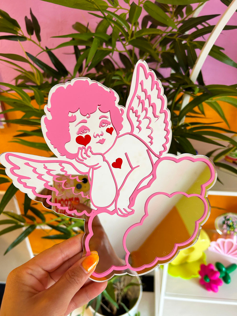 Cherub Mirror - Pink – PrintedWeird