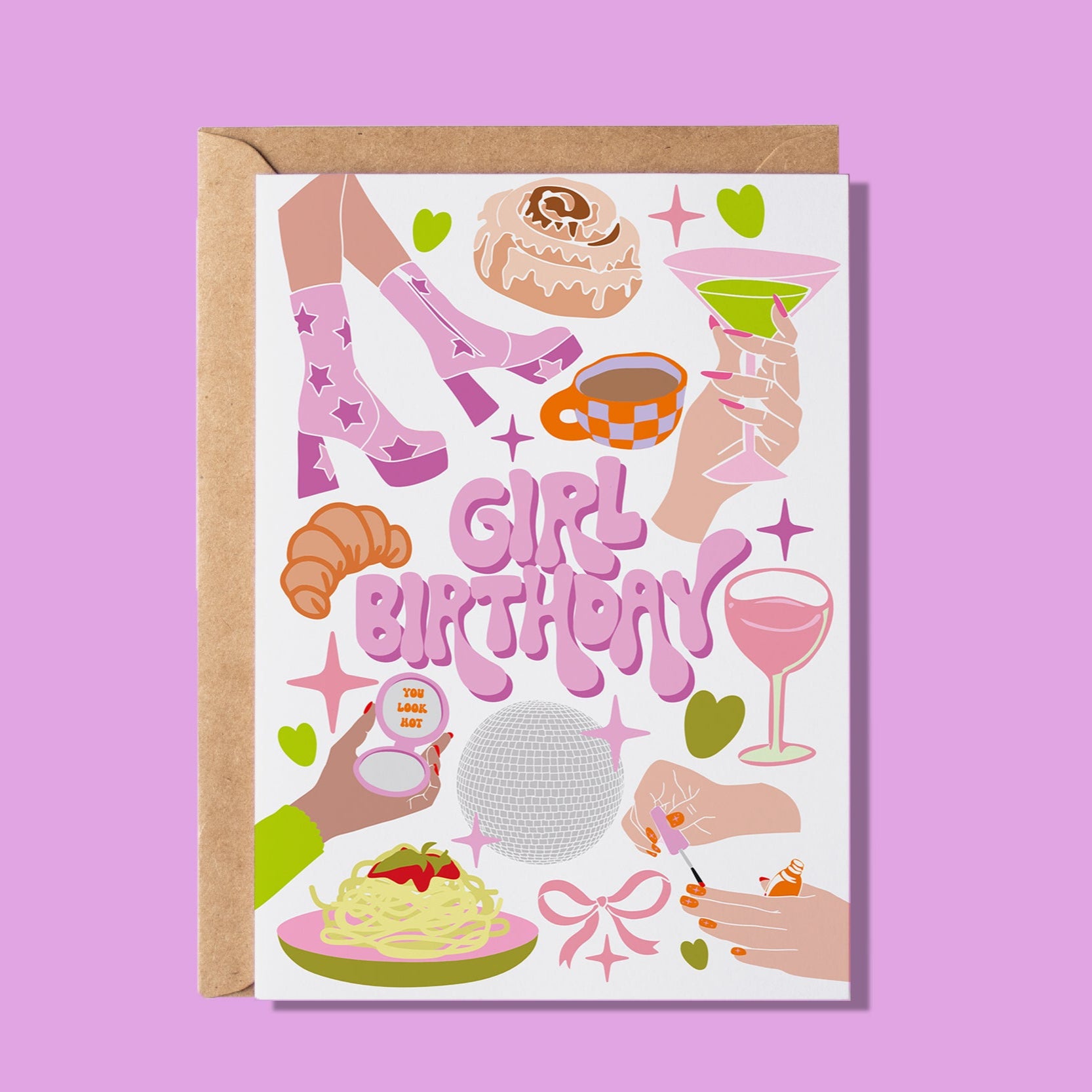 Girl Birthday Greeting Card – PrintedWeird