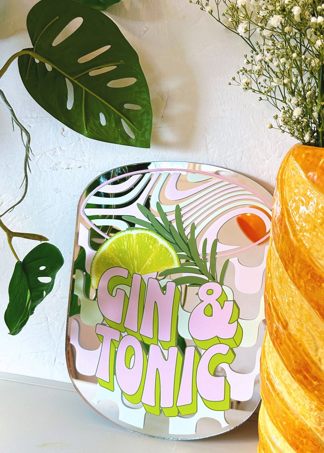 Gin & Tonic Cocktail Mirror – PrintedWeird