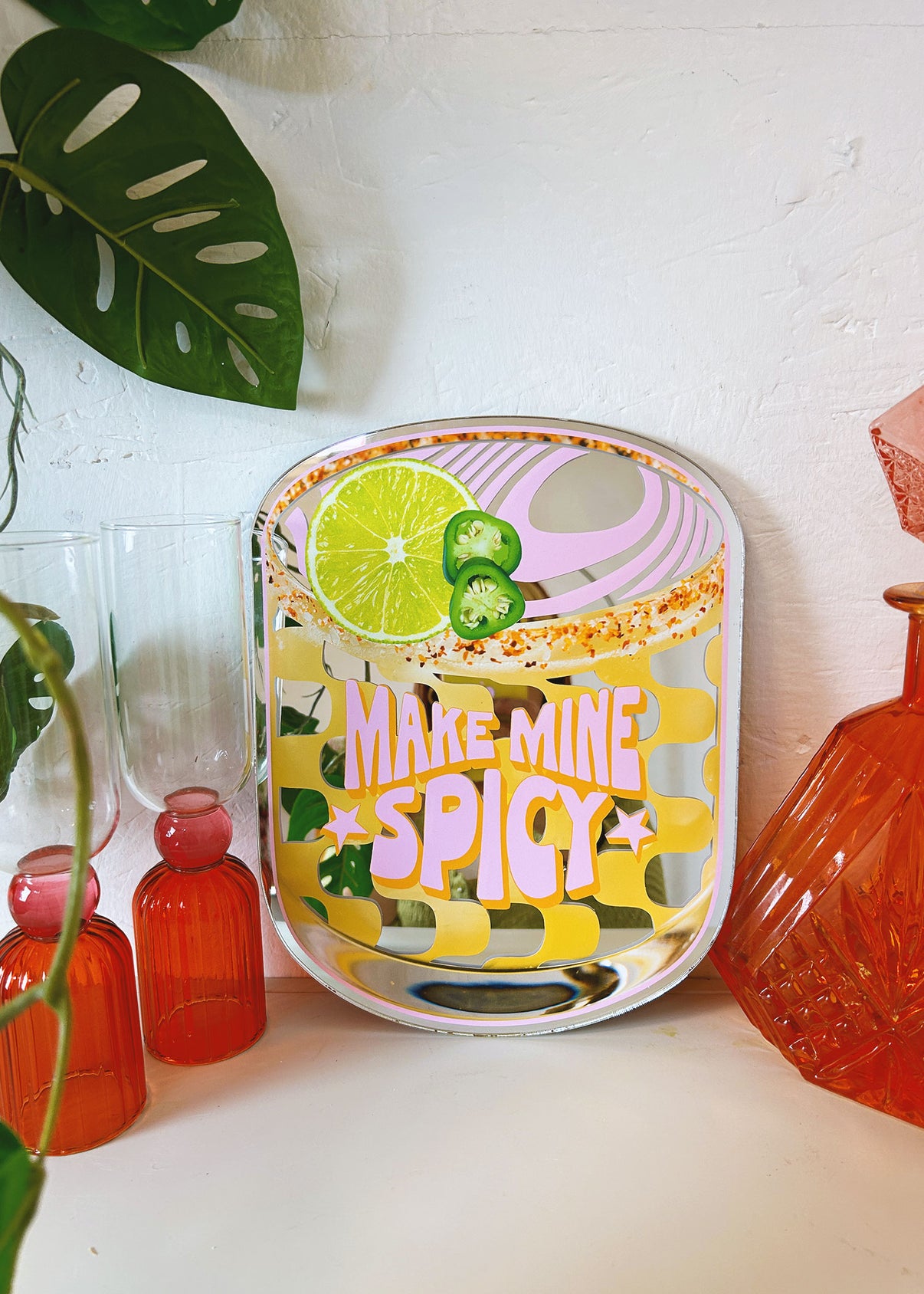 Make Mine Spicy Margarita Cocktail Mirror – PrintedWeird