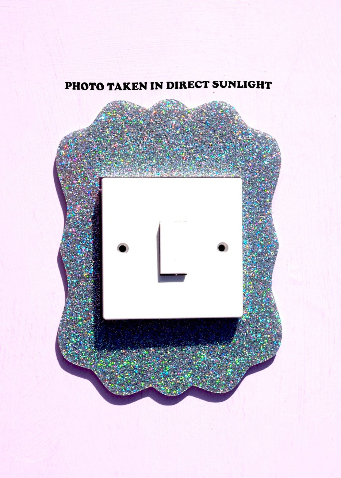 Retro Frame Light Switch Cover - Silver Holographic – PrintedWeird