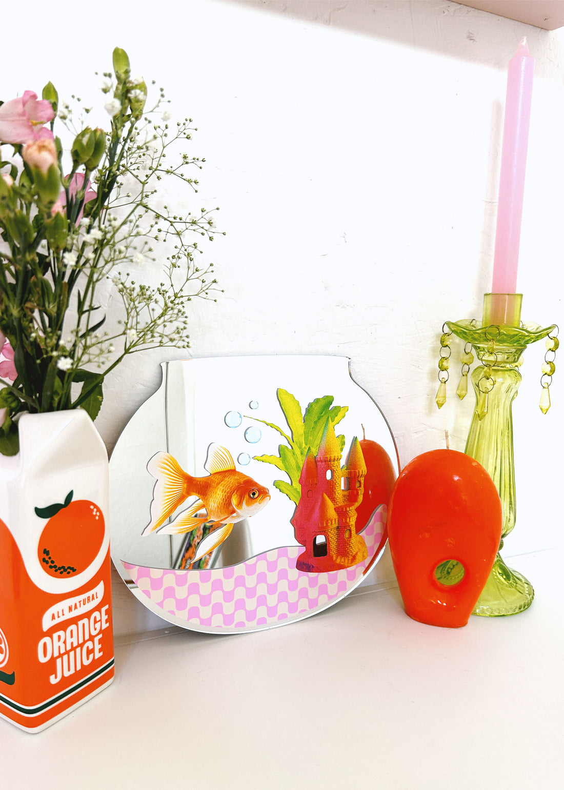 Goldfish Bowl Retro Mirror – PrintedWeird