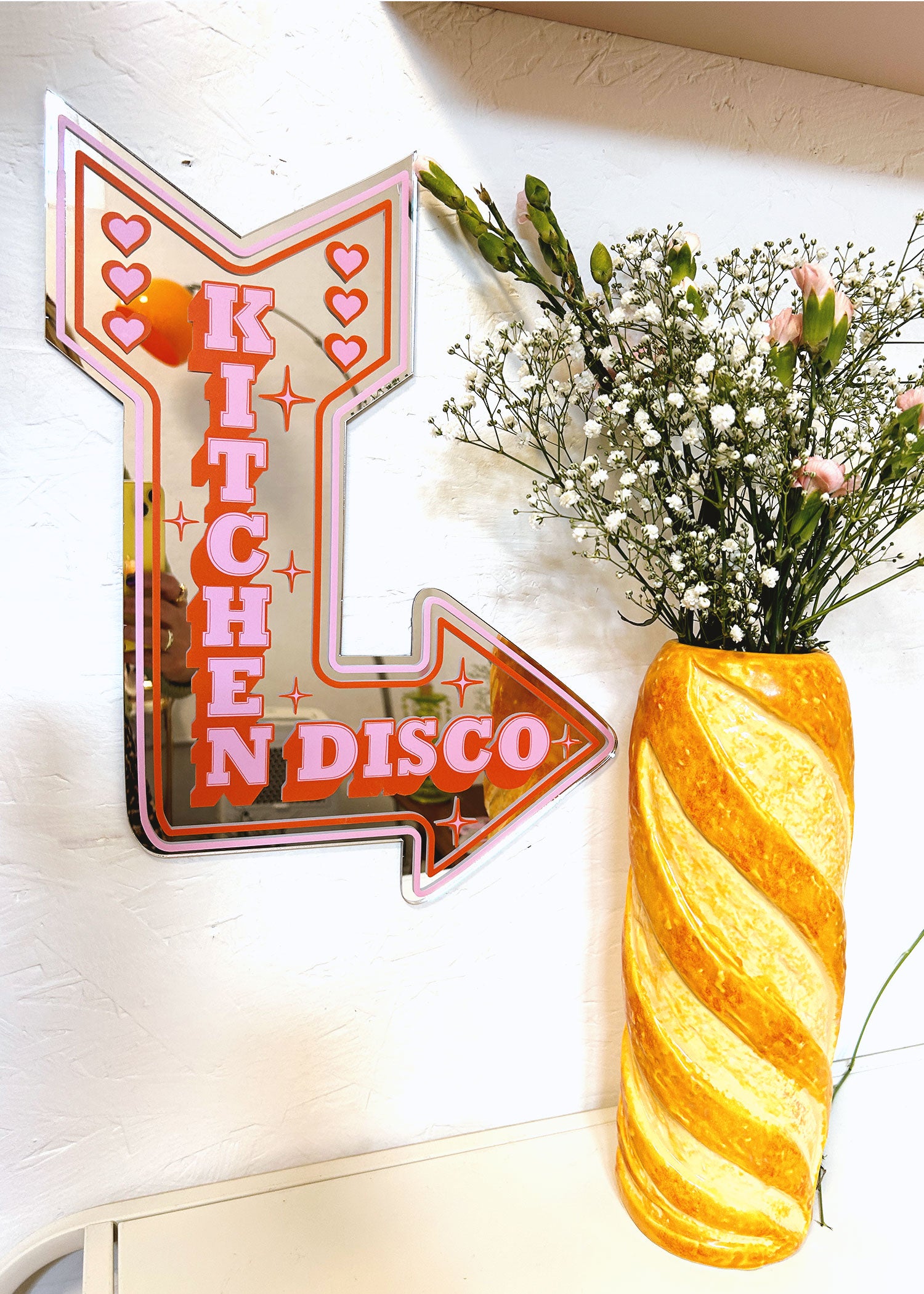 Retro Kitchen Disco Arrow Mirror – PrintedWeird