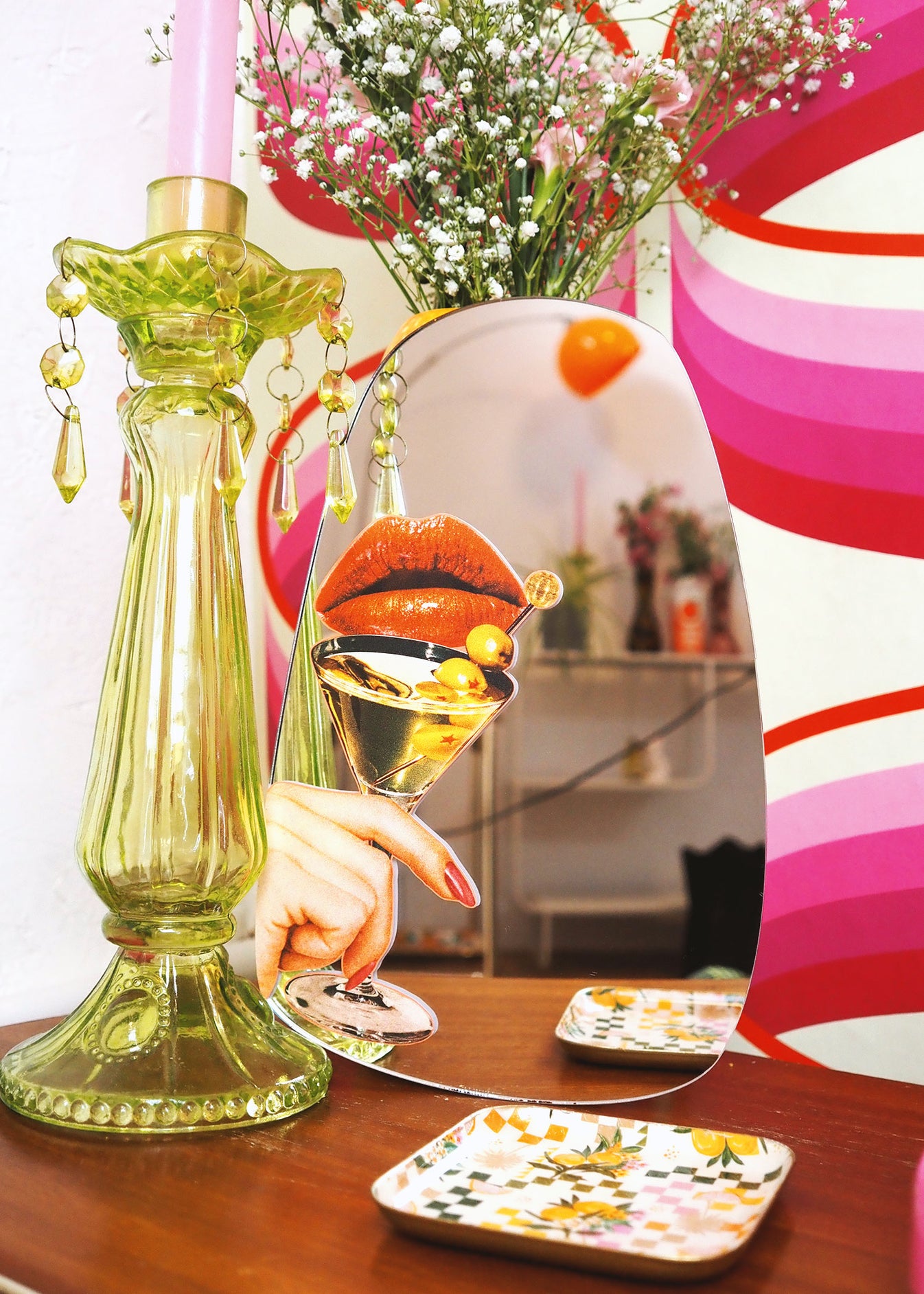 Kisses & Cocktails Mirror – PrintedWeird