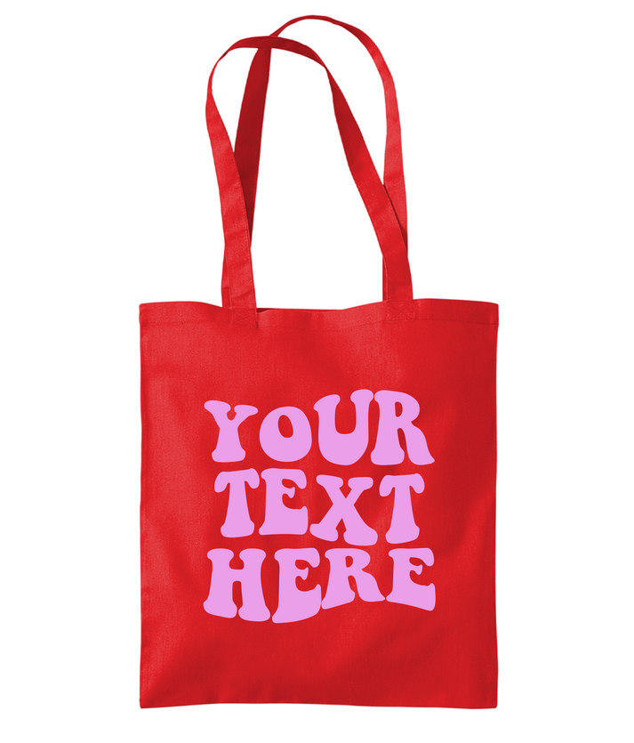 Custom Retro Text Tote Bag – PrintedWeird