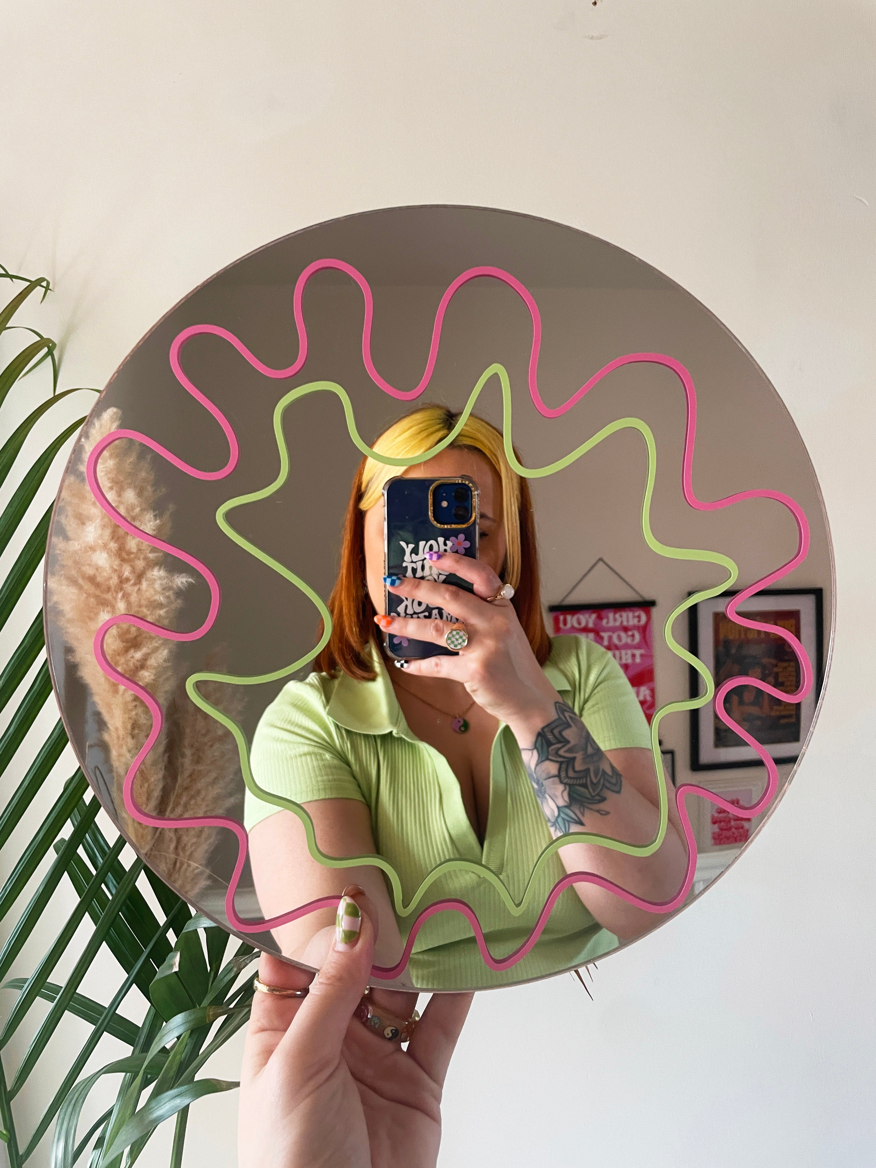 Squiggle Circle Mirror – PrintedWeird