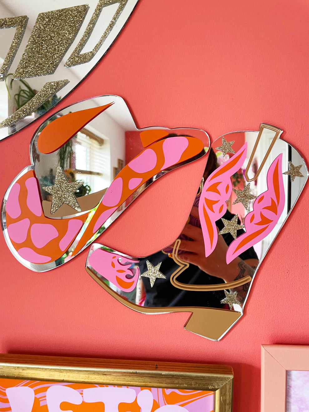 Rootin' Tootin' Cowboy Boot Mini Mirror – PrintedWeird