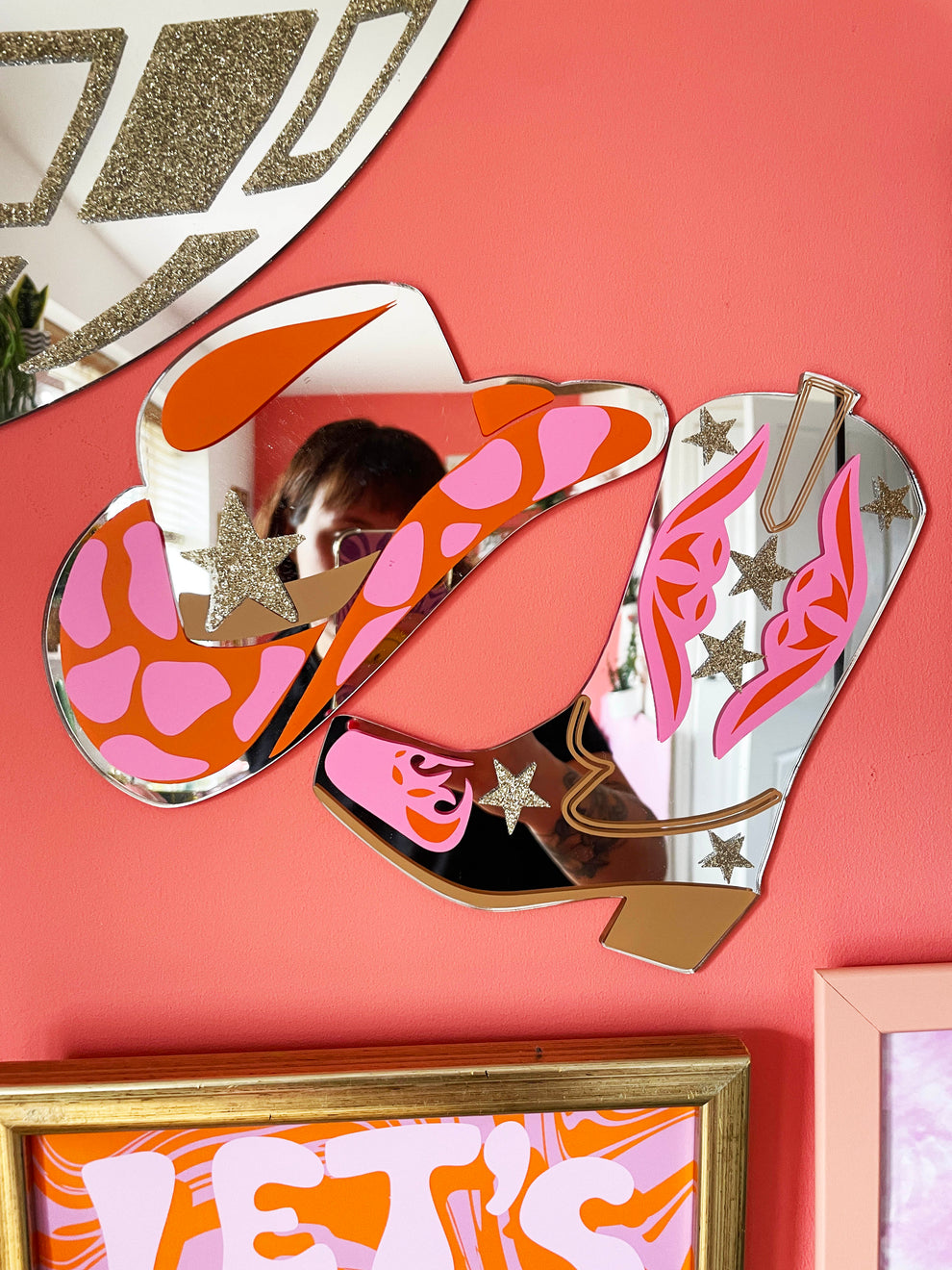 Rootin' Tootin' Cowboy Boot Mini Mirror – PrintedWeird