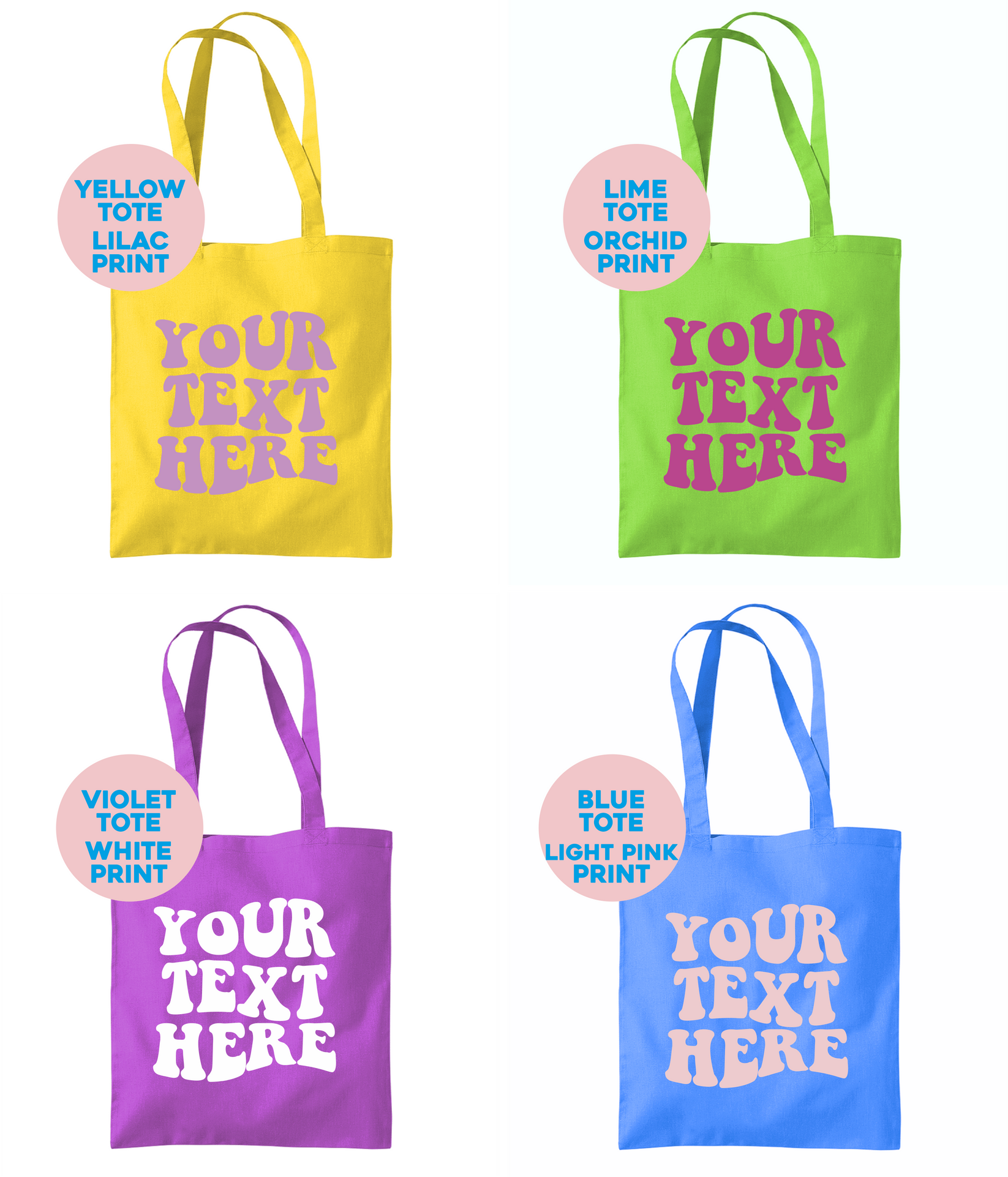 Custom Retro Text Tote Bag – PrintedWeird