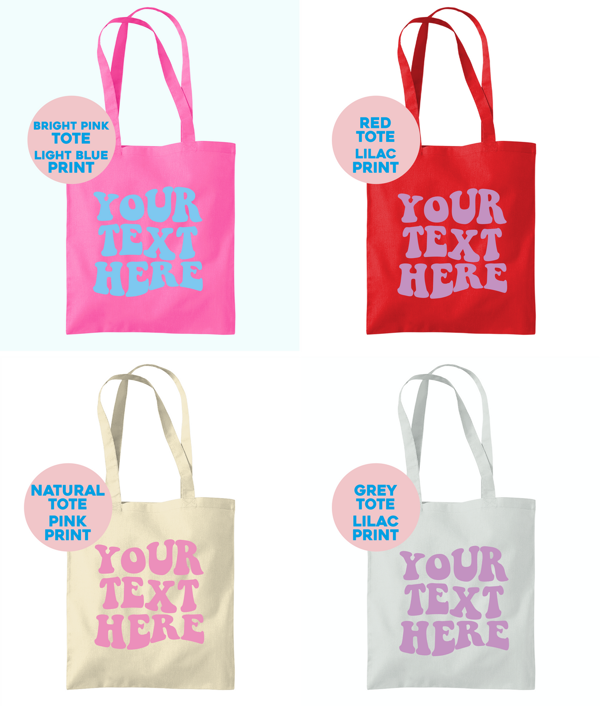 Custom Retro Text Tote Bag – PrintedWeird