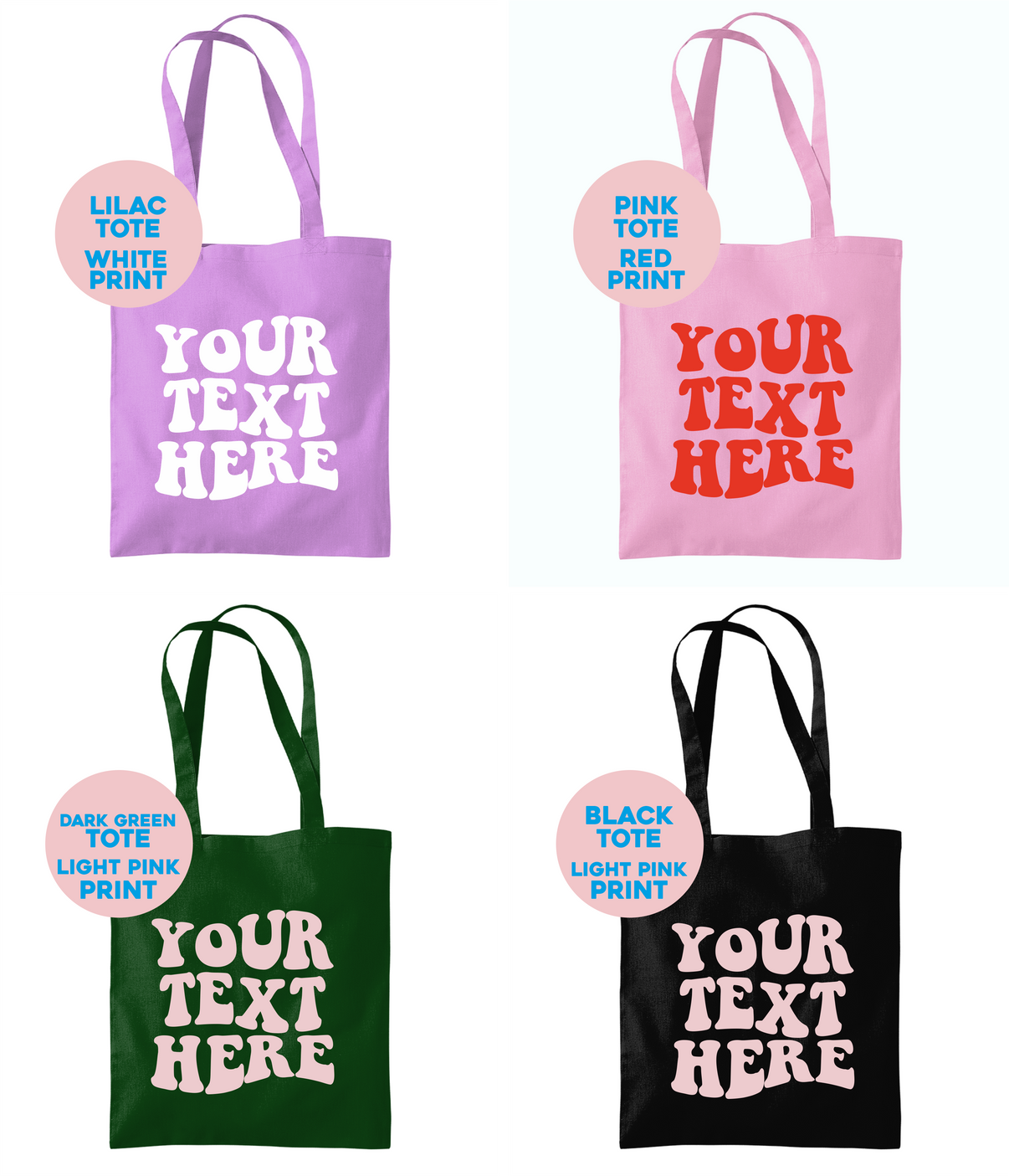 Custom Retro Text Tote Bag – PrintedWeird
