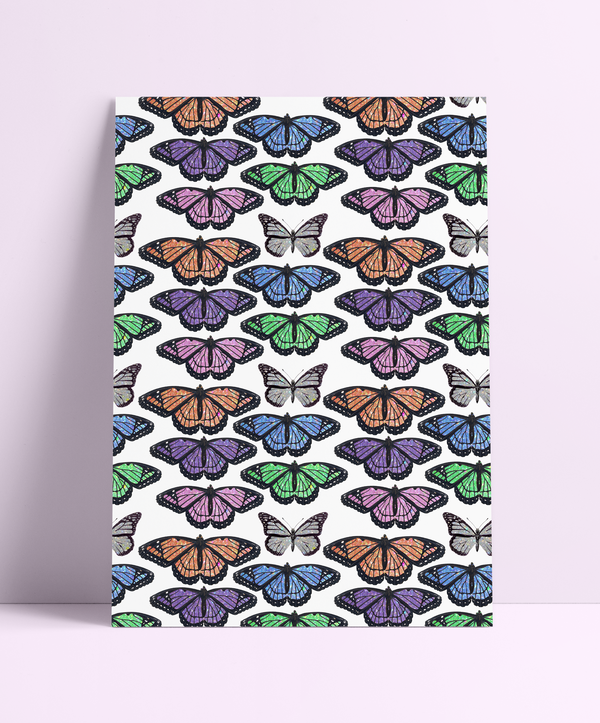 Repeat Pattern 90s Butterfly Wall Print – PrintedWeird